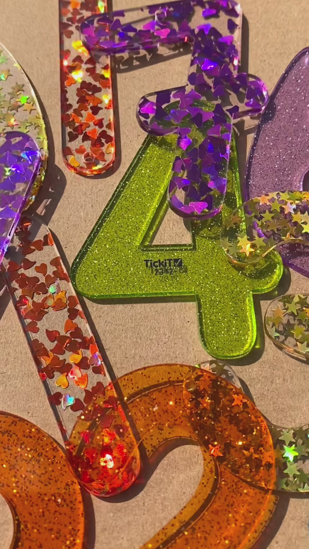 Rainbow numbers. Set of 14 numbers from 0 to 9 made from colourful ...